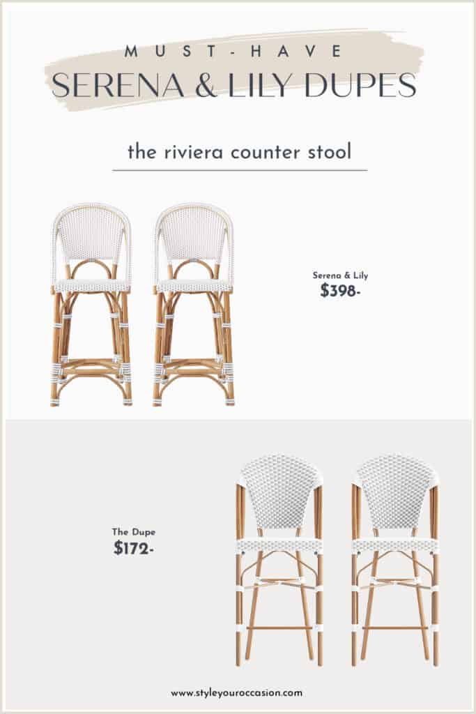 Serena And Lily Counter Stool Dupes