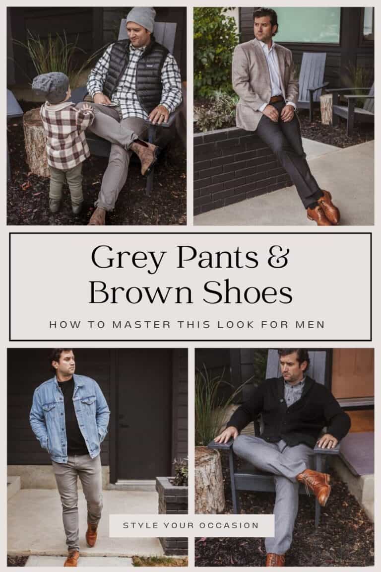 How To Style Grey Pants and Brown Shoes For Men