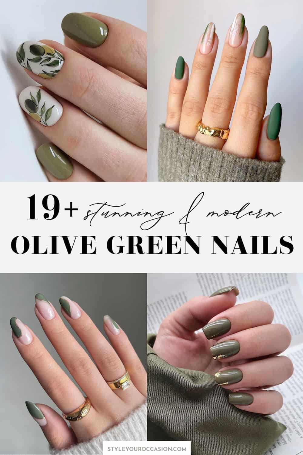 28+ Gorgeous Olive Green Nails You'll Fall For in 2024!