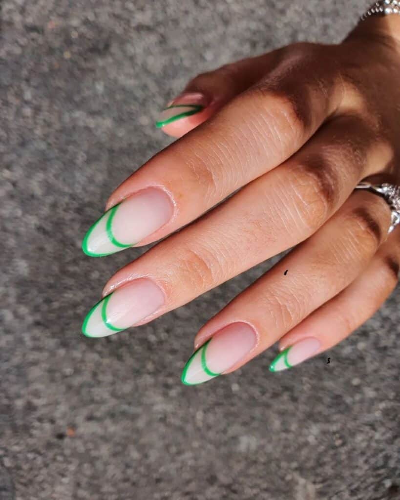 25+ Gorgeous Green French Tip Nails You'll Love!