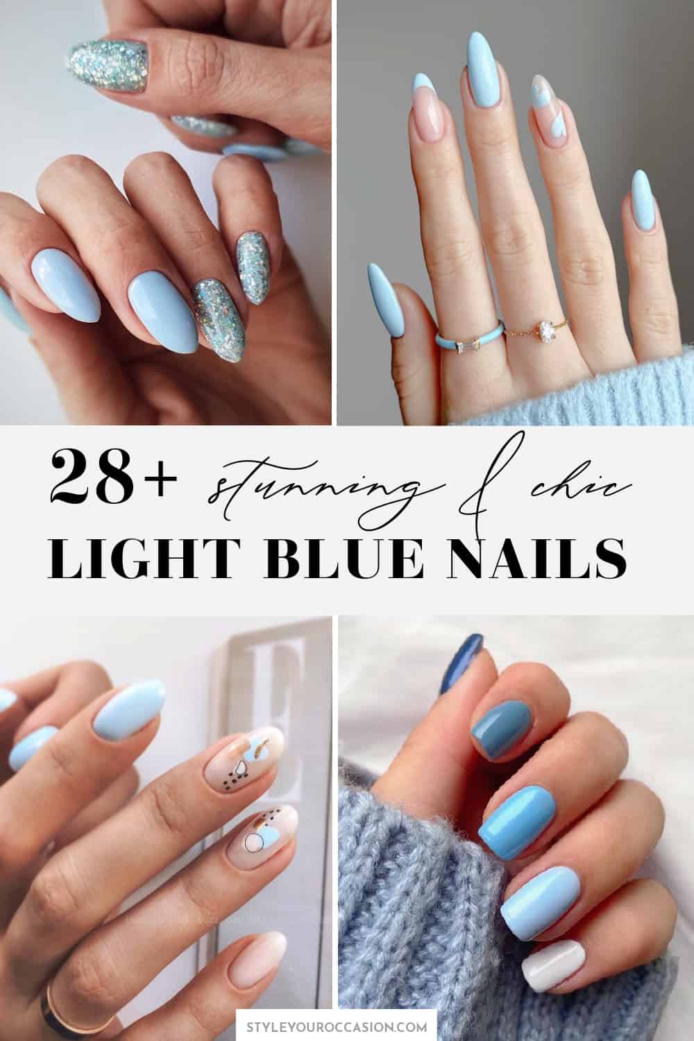 28+ Stunning Baby Blue Nails & Light Blue Nails To Try In 2023