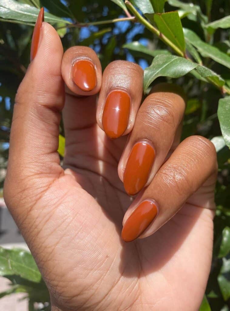 27+ Stunning Burnt Orange Nails with a Cozy Vibe for 2023