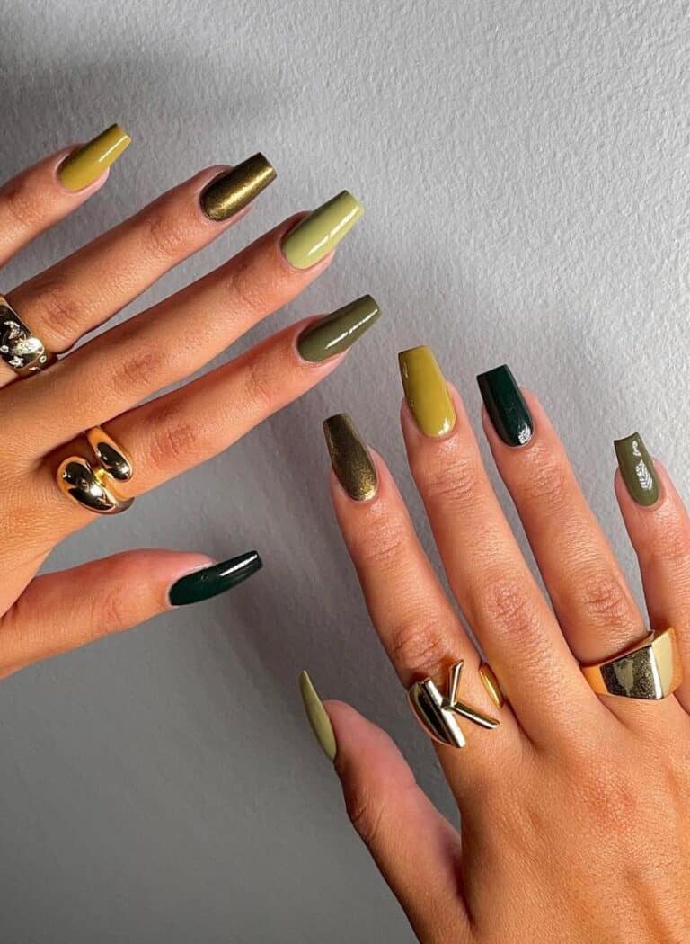 27+ Gorgeous Green Fall Nails With An Earthy Vibe for 2023