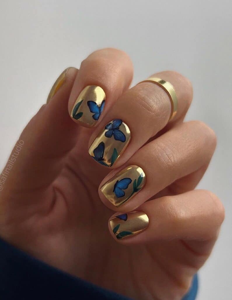 23+ Fresh Butterfly Nail Designs You'll Adore - classy & minimal