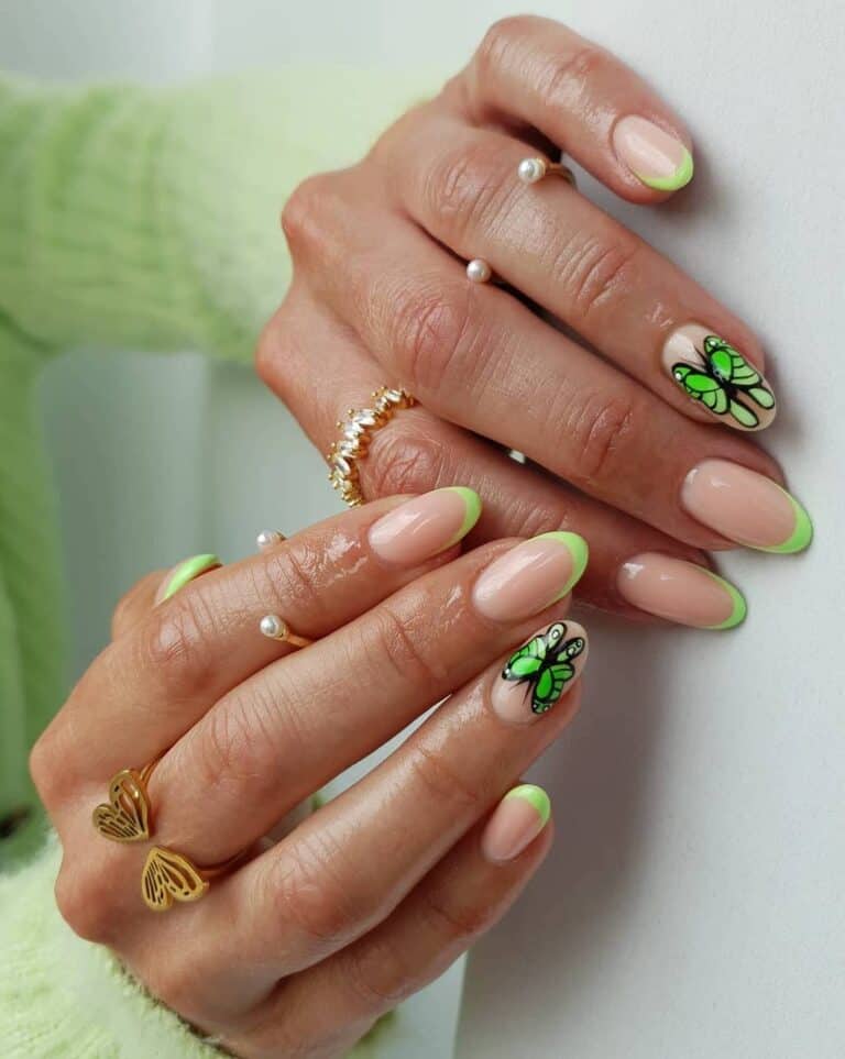 23+ Fresh Butterfly Nail Designs You'll Adore - classy & minimal