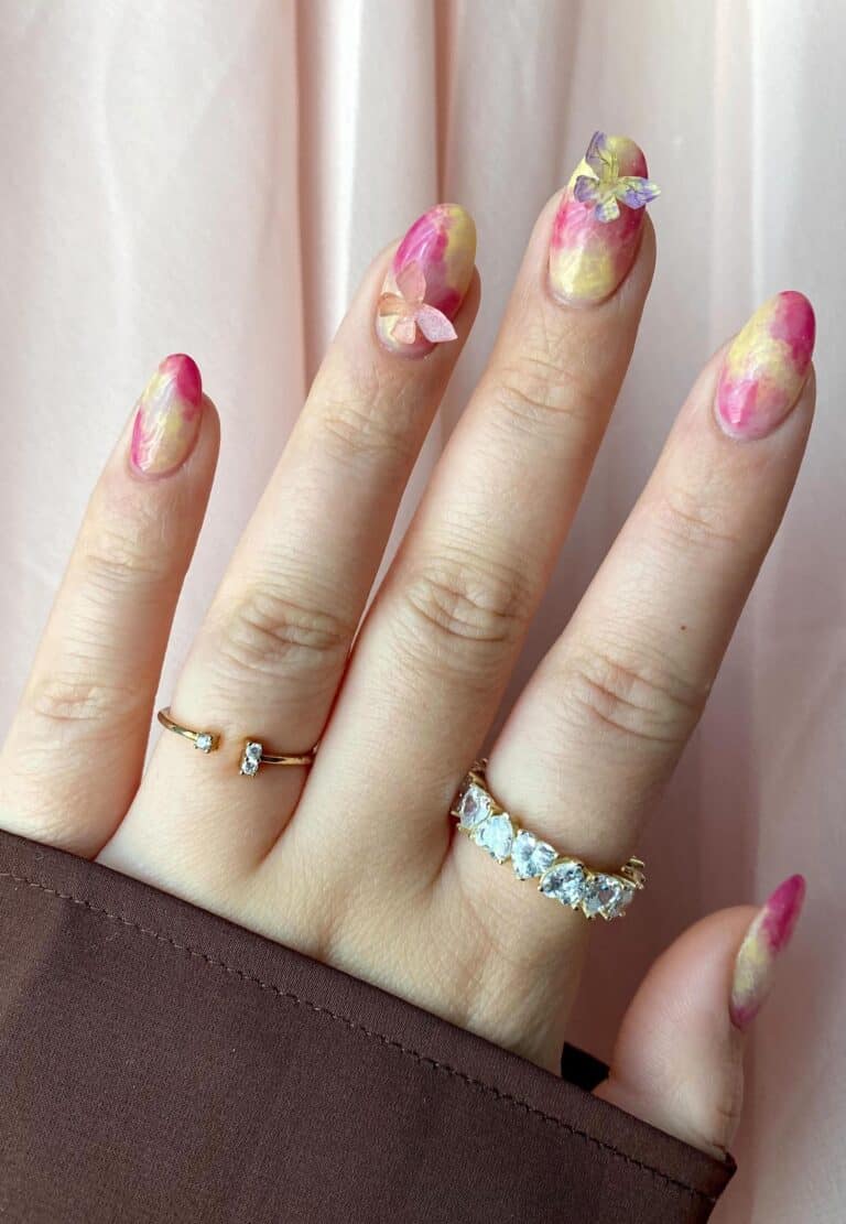 23+ Fresh Butterfly Nail Designs You'll Adore - classy & minimal