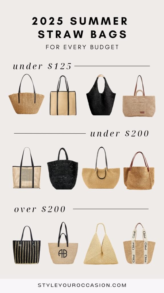 Summer 2025 Straw Bag Picks - casual, dressy, beach, and more!